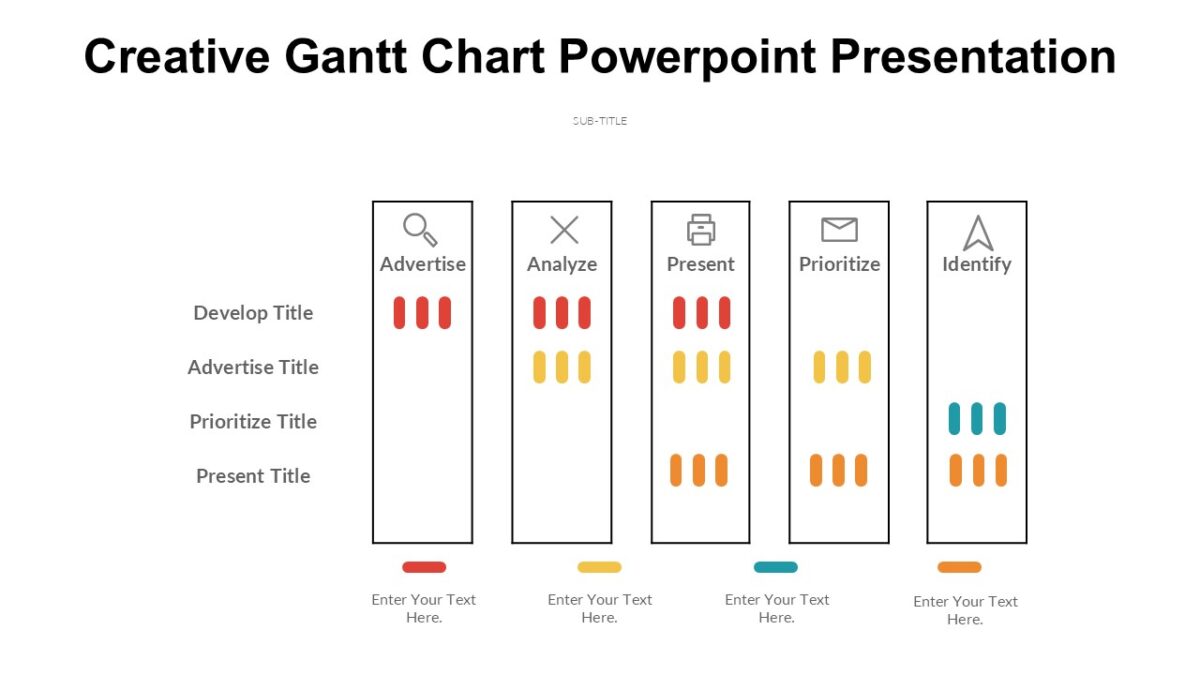 Creative Gantt Chart Powerpoint Presentation - PPTUniverse