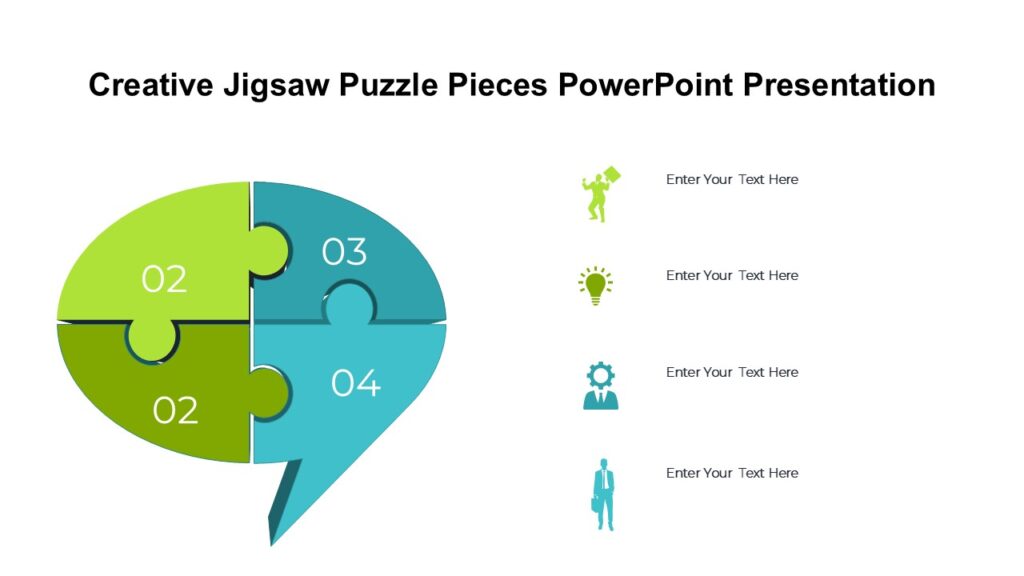 Creative Jigsaw Puzzle Pieces Powerpoint Presentation : 100% Editable PPTx