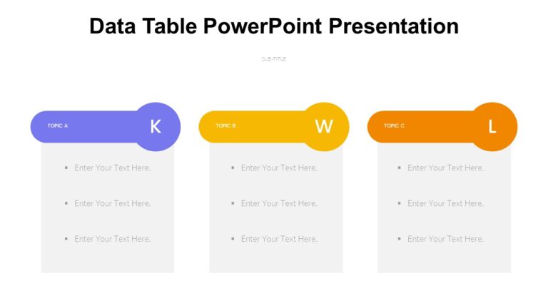 Data Table PowerPoint Presentation : 100% Editable PPTx