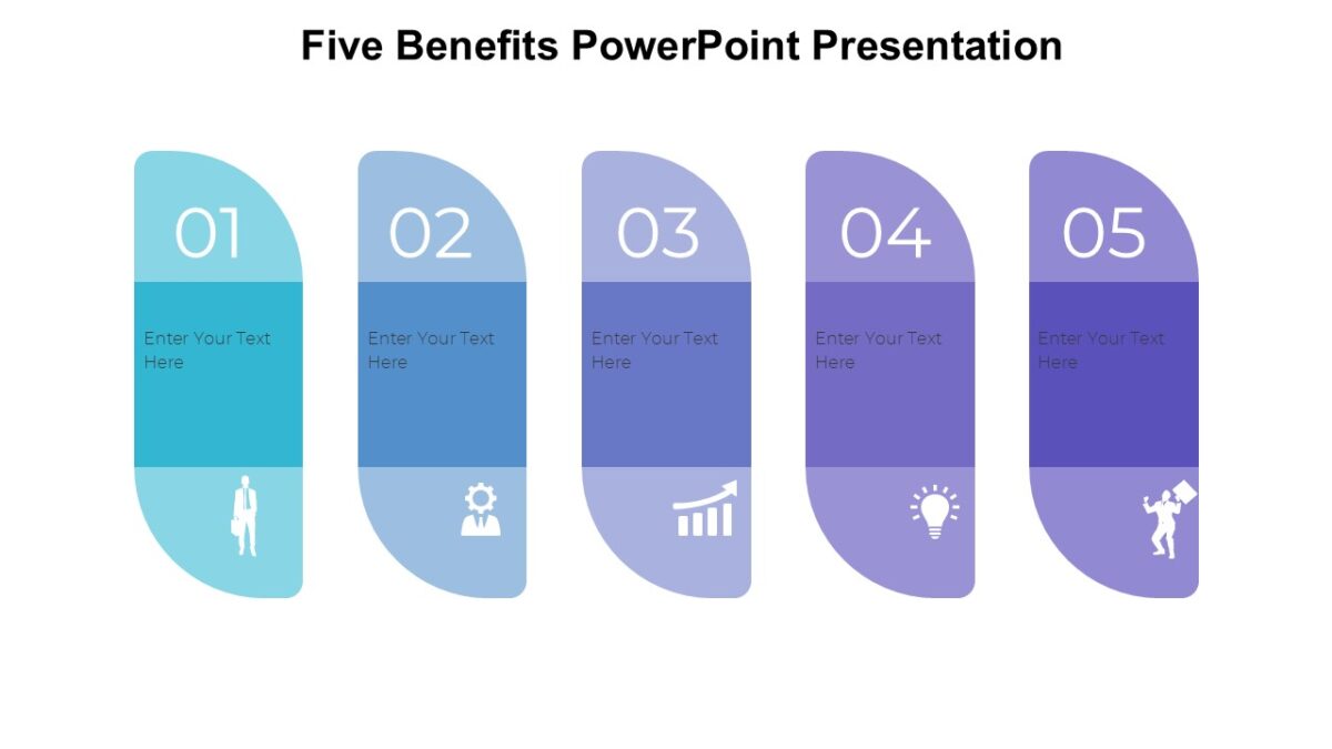 Five Benefits PowerPoint Presentation : 100% Editable PPTx