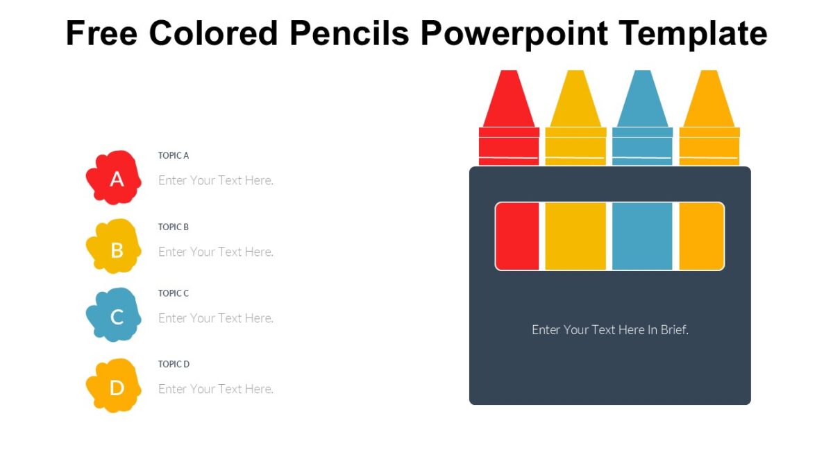 Free Colored Pencils Powerpoint Template : 100% Editable PPTx