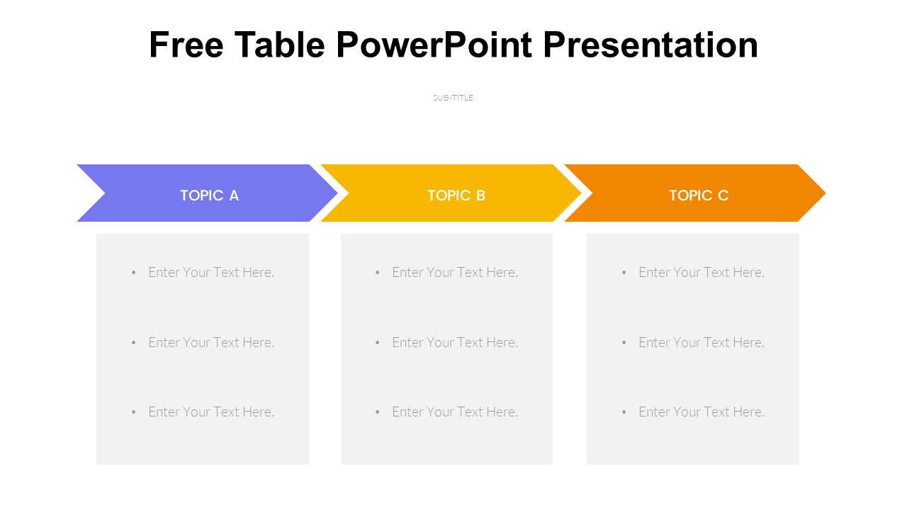 Free Table PowerPoint Presentation - PPTUniverse