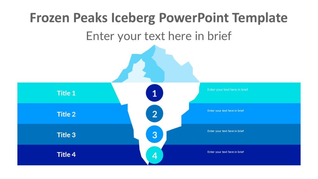 Frozen Peaks Iceberg PowerPoint Template - PPTUniverse