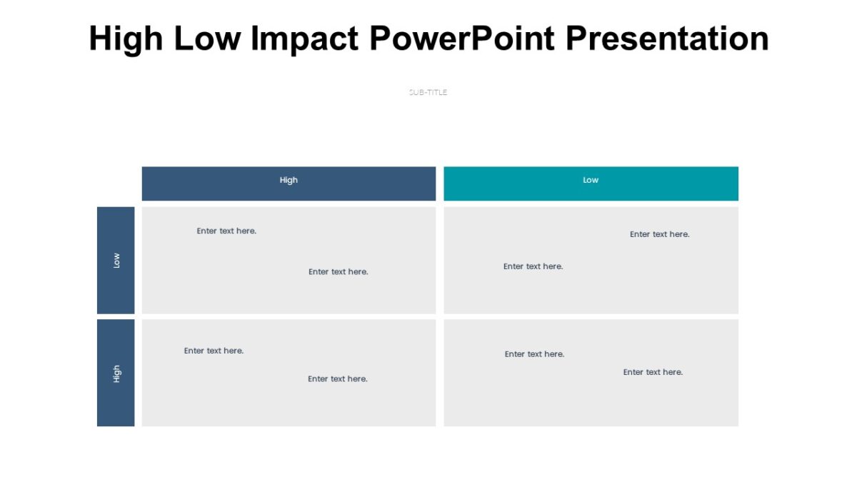 High Low Impact PowerPoint Presentation : 100% Editable PPTx