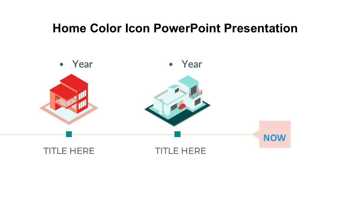 Home Color Icon PowerPoint Presentation : 100% Editable PPTx