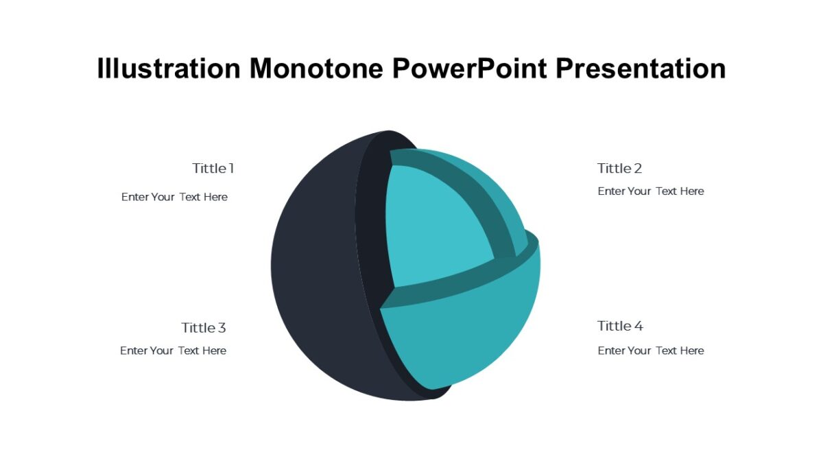 Illustration Monotone PowerPoint Presentation : 100% Editable PPTx