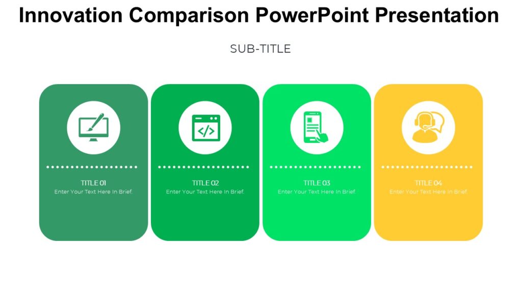 Innovation Comparison PowerPoint Presentation : 100% Editable PPTx