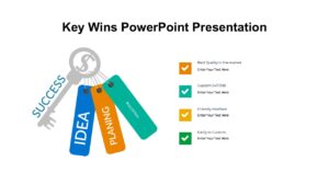 Key Wins PowerPoint Presentation : 100% Editable PPTx