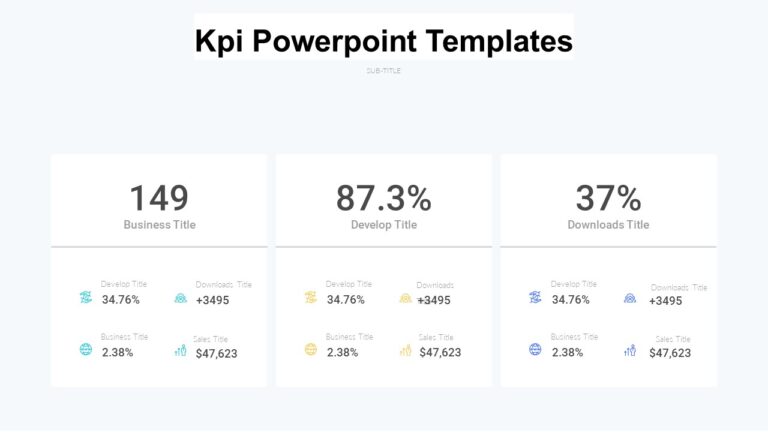 Kpi Powerpoint Templates : 100% Editable PPTx