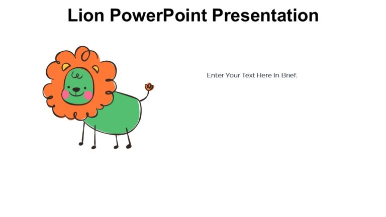 Lion PowerPoint Presentation : 100% Editable PPTx