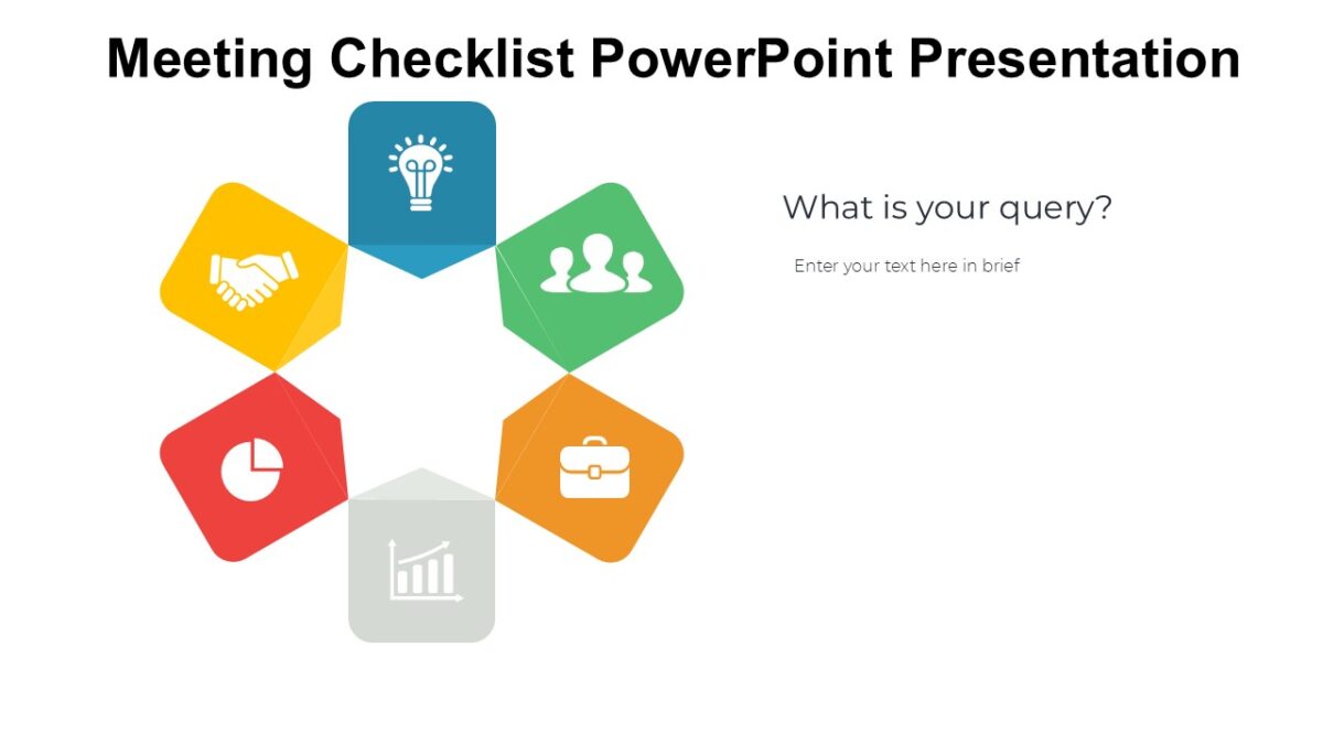 Meeting Checklist PowerPoint Presentation : 100% Editable PPTx