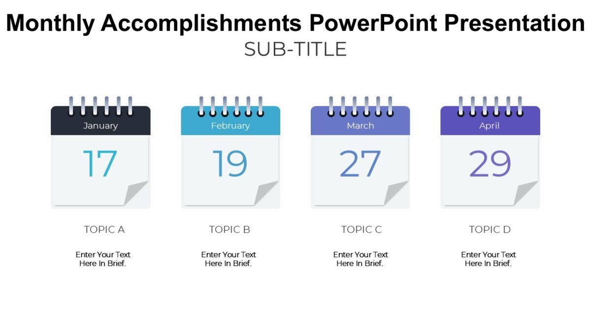 Monthly Accomplishments PowerPoint Presentation : 100% Editable PPTx