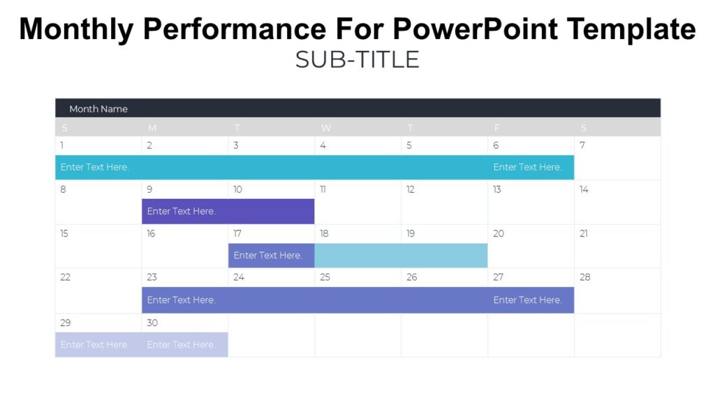 Monthly Performance For PowerPoint Template - PPTUniverse