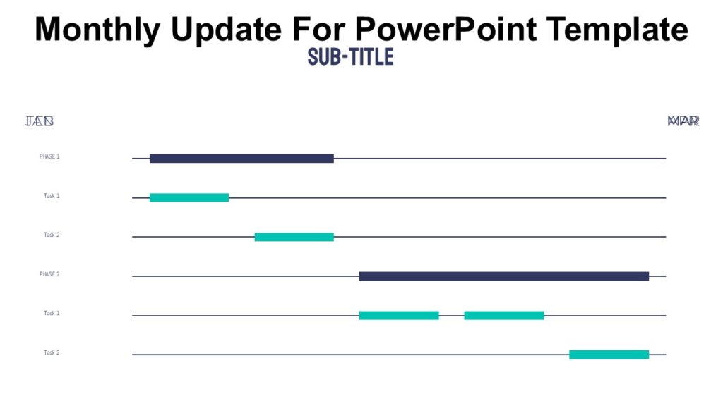 Monthly Update For PowerPoint Template : 100% Editable PPTx