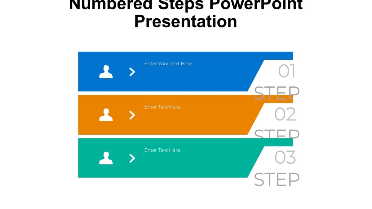 Numbered Steps PowerPoint Presentation : 100% Editable PPTx