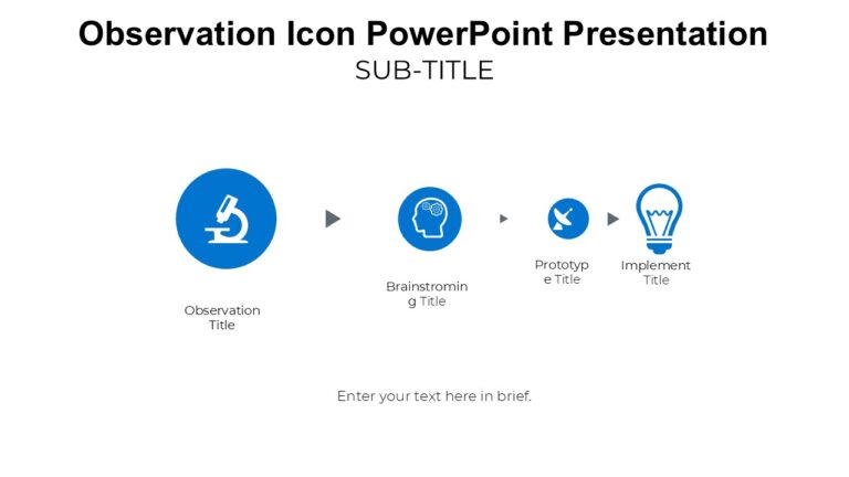 Observation Icon PowerPoint Presentation : 100% Editable PPTx