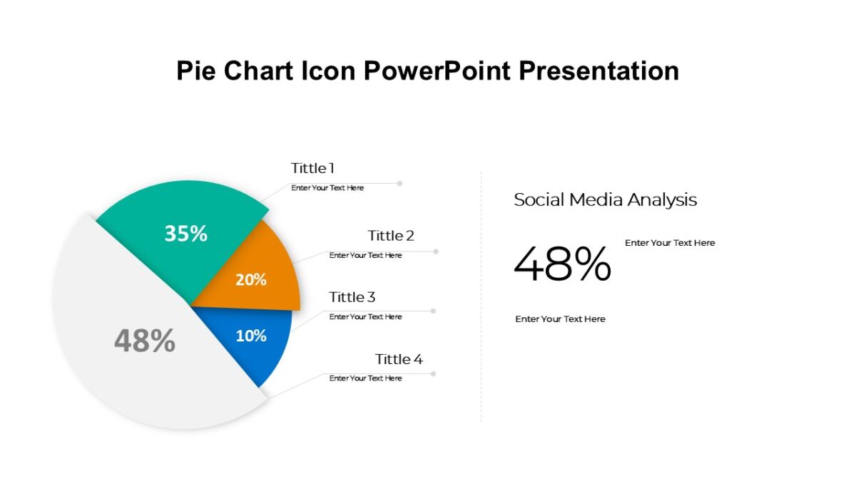 Pie Chart Icon PowerPoint Presentation : 100% Editable PPTx