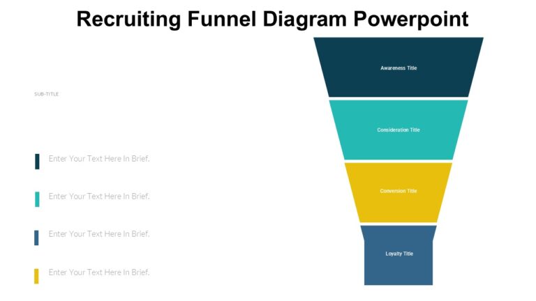 Recruiting Funnel Diagram Powerpoint : 100% Editable PPTx