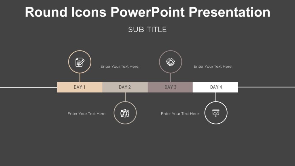Round Icons PowerPoint Presentation : 100% Editable PPTx