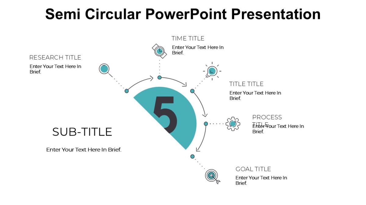 Semi Circular PowerPoint Presentation : 100% Editable PPTx