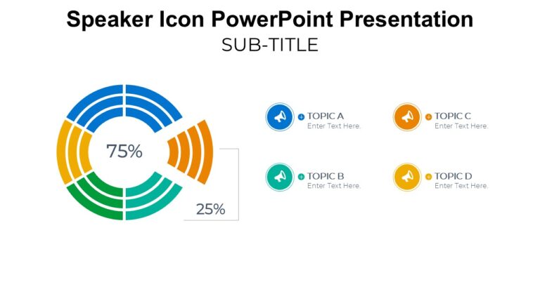 Speaker Icon PowerPoint Presentation : 100% Editable PPTx