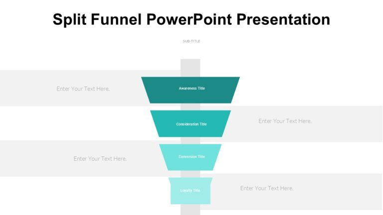 Split Funnel PowerPoint Presentation : 100% Editable PPTx