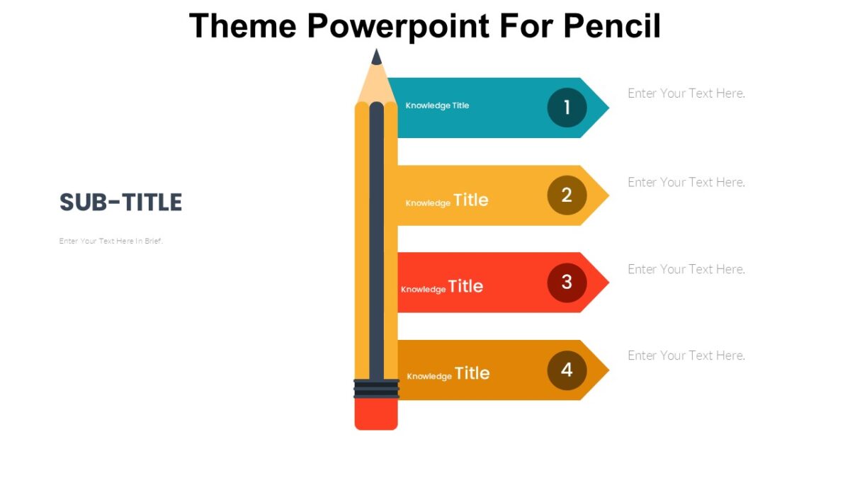 Theme Powerpoint For Pencil : 100% Editable PPTx