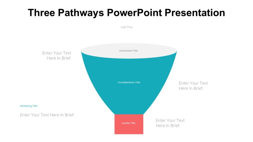 Three Pathways PowerPoint Presentation : 100% Editable PPTx