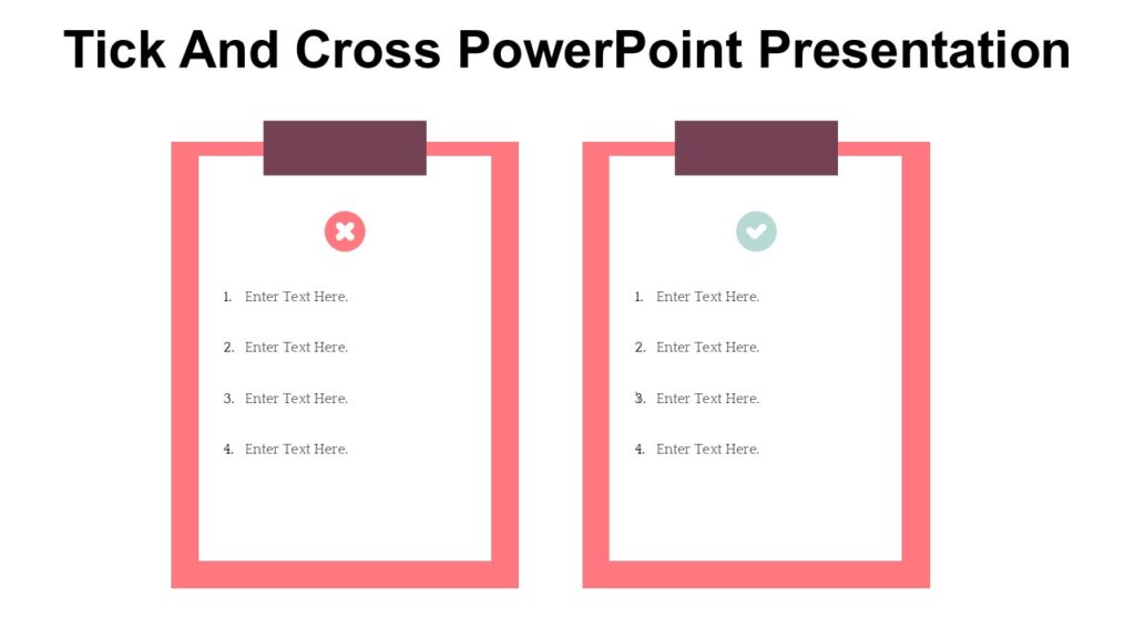 Tick And Cross PowerPoint Presentation : 100% Editable PPTx