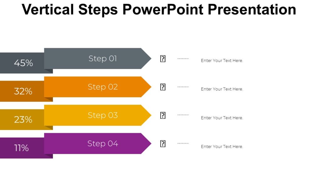 Vertical Steps PowerPoint Presentation : 100% Editable PPTx