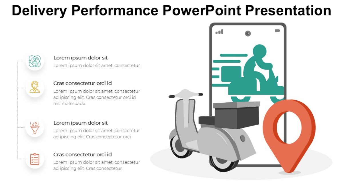 Delivery Performance PowerPoint Presentation : 100% Editable PPTx