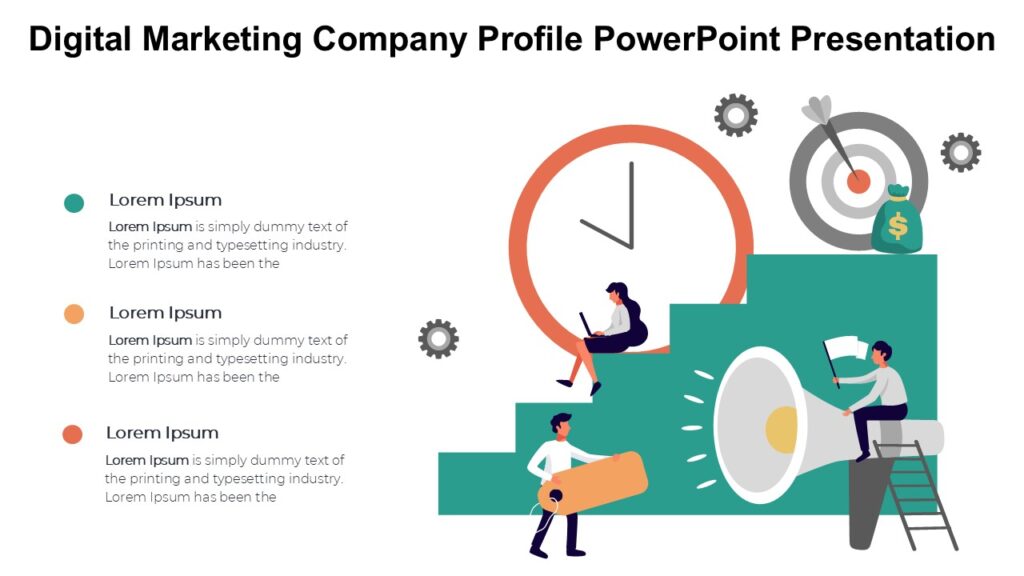 Digital Marketing Company Profile PowerPoint Presentation : 100% ...