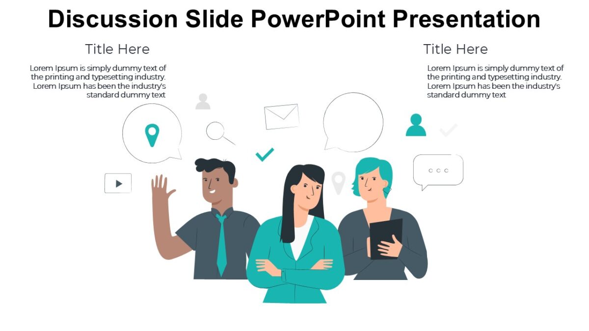 Discussion Slide PowerPoint Presentation : 100% Editable PPTx