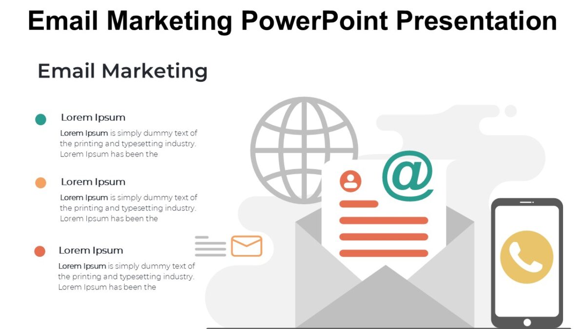 Email Marketing PowerPoint Presentation : 100% Editable PPTx