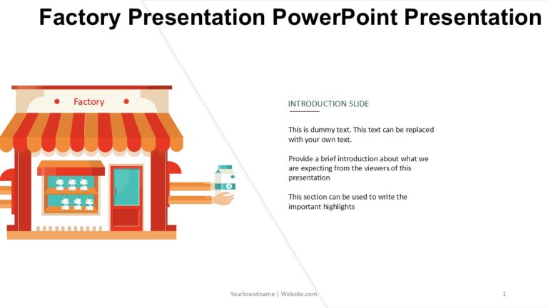 Factory Presentation PowerPoint Presentation : 100% Editable PPTx
