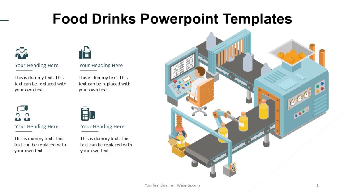 Food Drinks Powerpoint Templates : 100% Editable PPTx