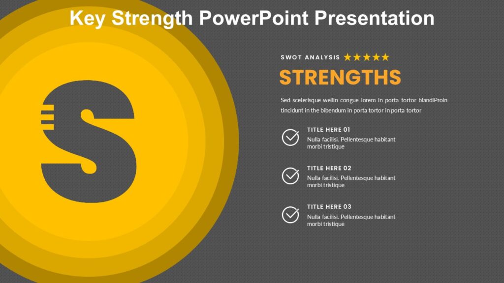 Key Strength PowerPoint Presentation : 100% Editable PPTx