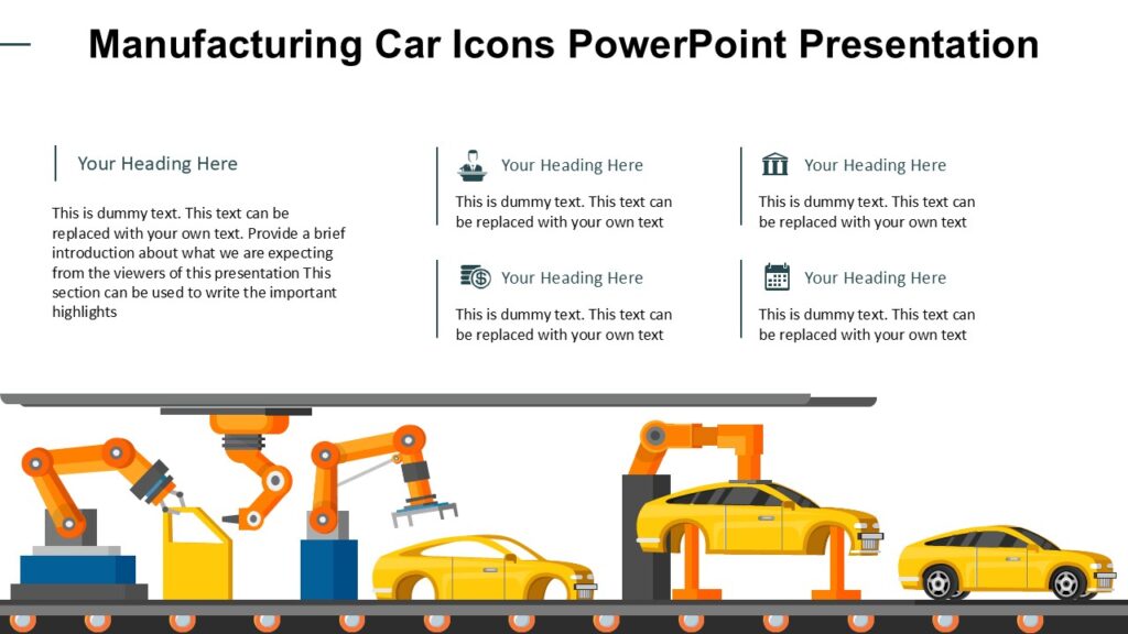 Manufacturing Car Icons PowerPoint Presentation - PPTUniverse