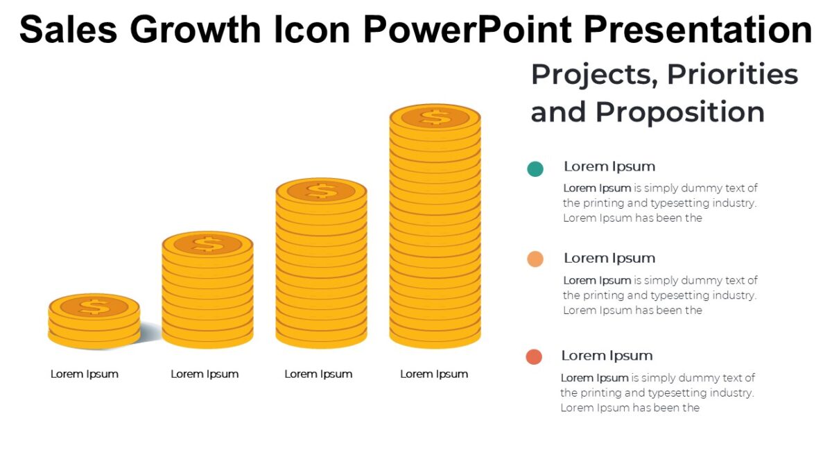 Sales Growth Icon PowerPoint Presentation - PPTUniverse