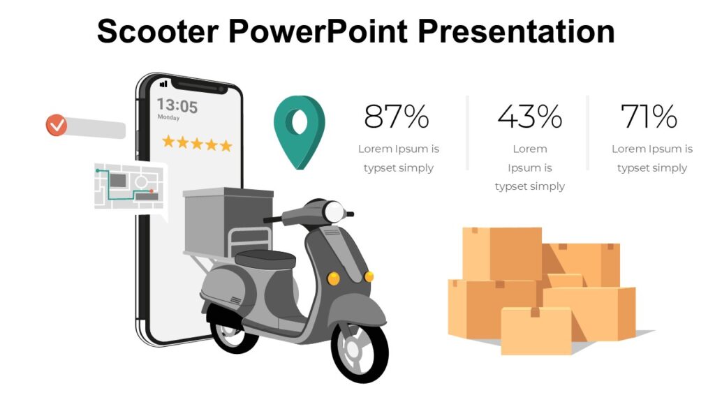 Scooter PowerPoint Presentation : 100% Editable PPTx