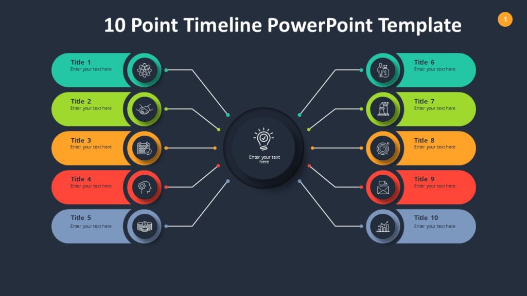 10 Point Timeline PowerPoint Template : 100% Editable PPTx