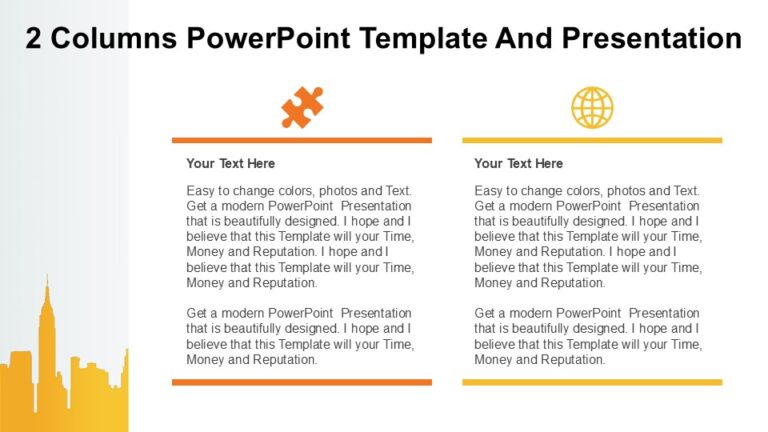 2 Columns PowerPoint Template And Presentation - PPTUniverse