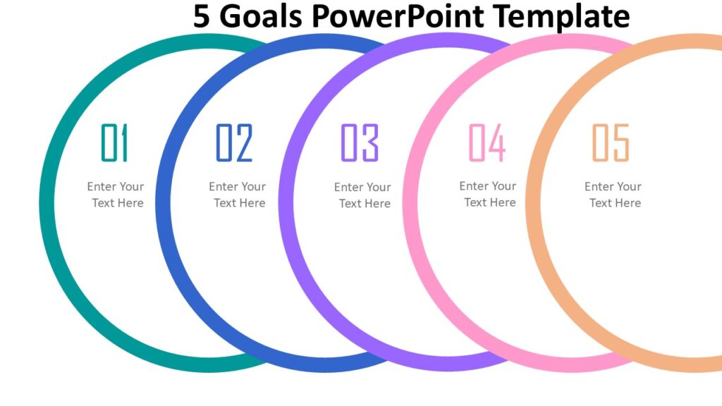 5 Goals PowerPoint Template : 100% Editable PPTx