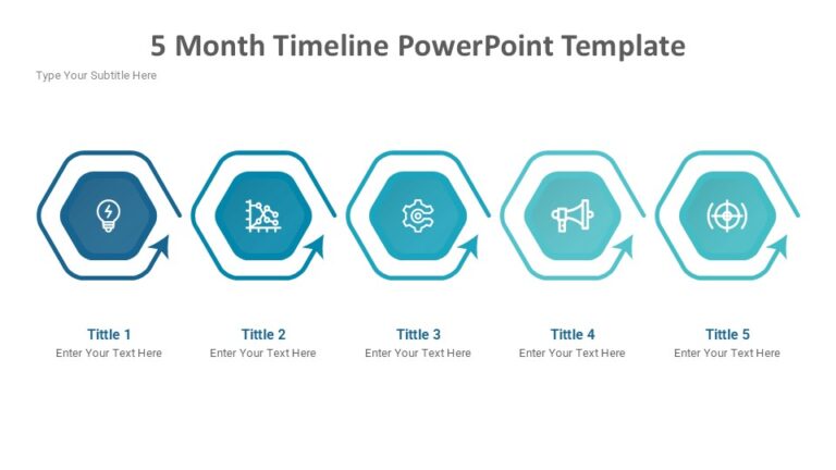 5 Month Timeline PowerPoint Template : 100% Editable PPTx