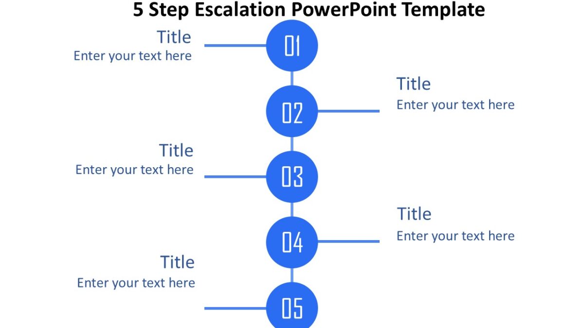 5 Step Escalation PowerPoint Template - PPTUniverse