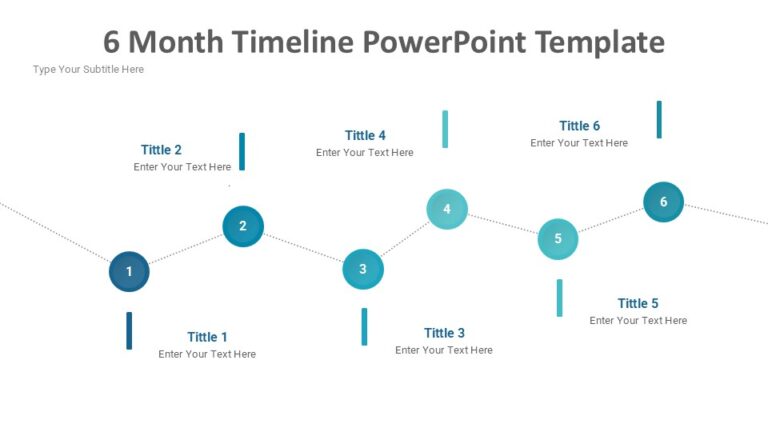 6 Month Timeline PowerPoint Template : 100% Editable PPTx