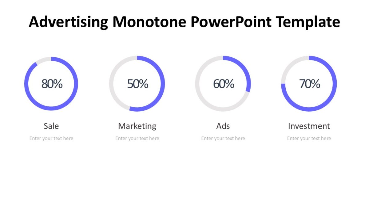 Advertising Monotone PowerPoint Template : 100% Editable PPTx