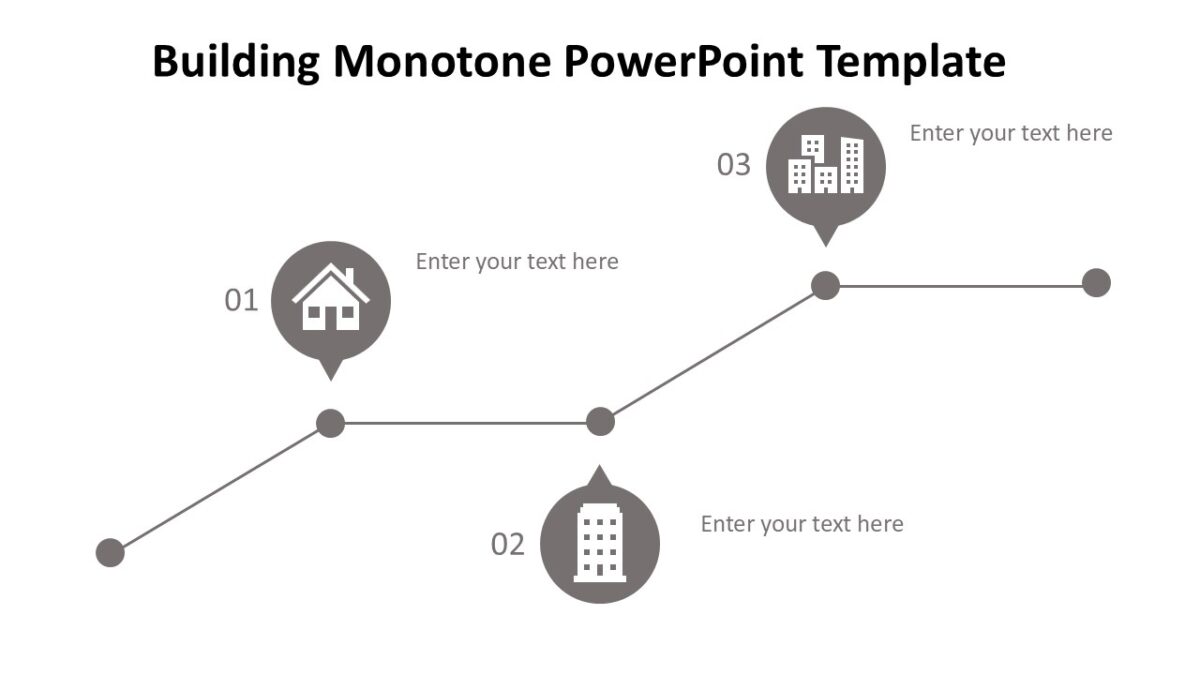 Building Monotone PowerPoint Template : 100% Editable PPTx