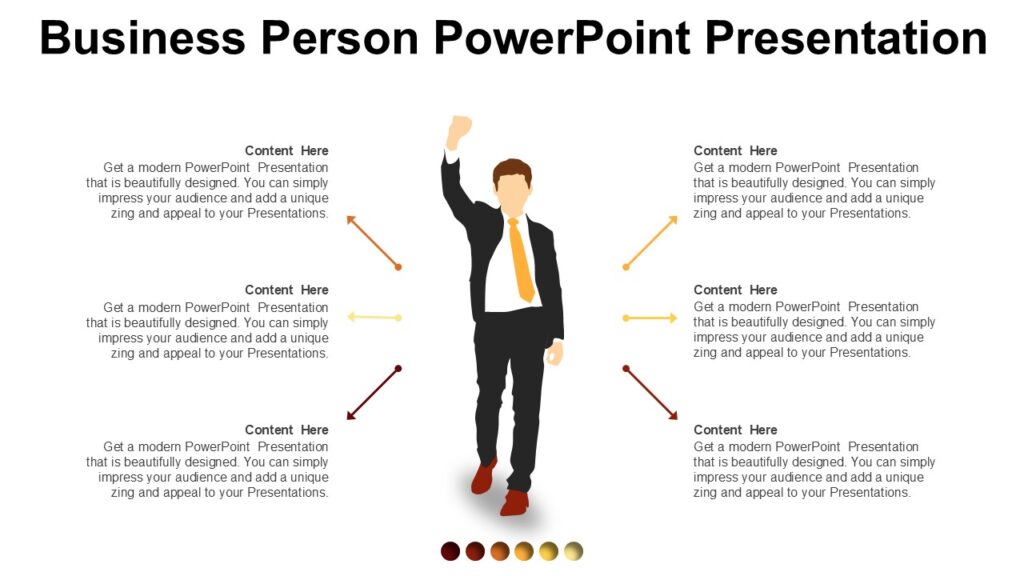 Business Person PowerPoint Presentation : 100% Editable PPTx