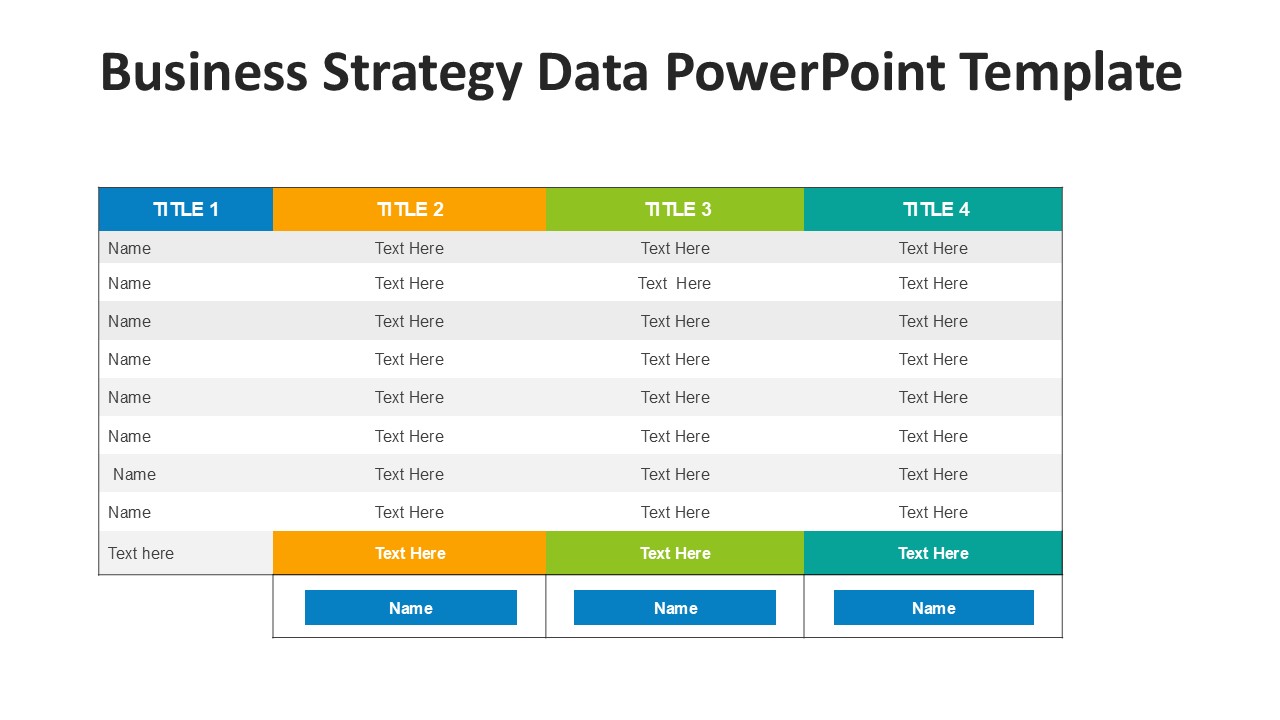 Business Strategy Data PowerPoint Template - PPTUniverse